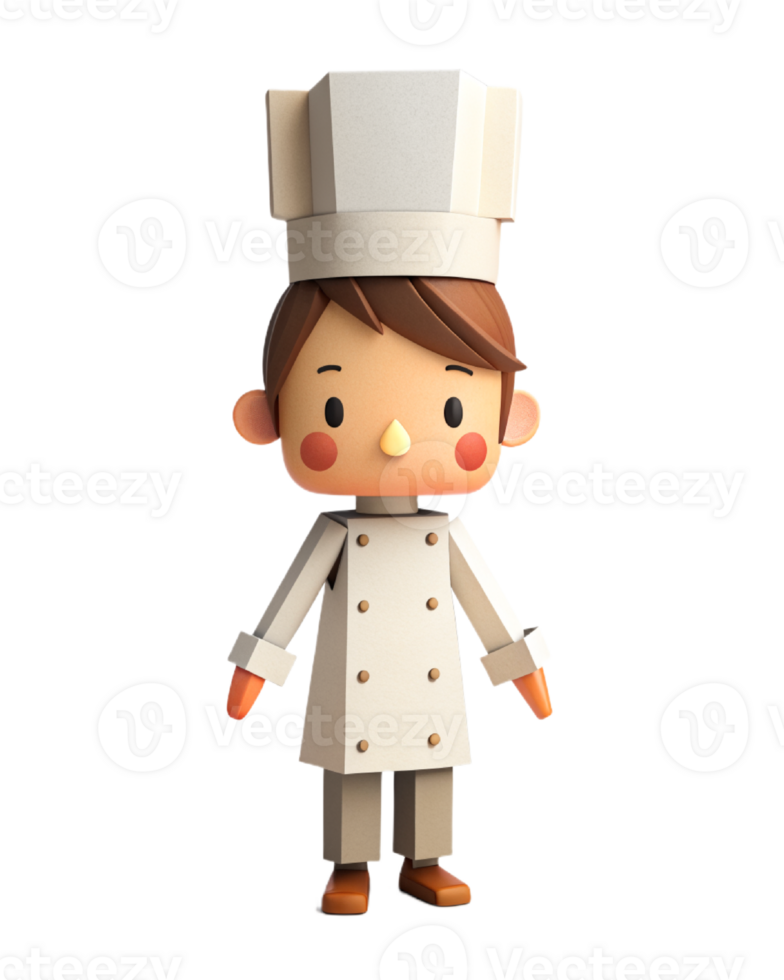 AI generated 3d cute chef cartoon 41278575 PNG