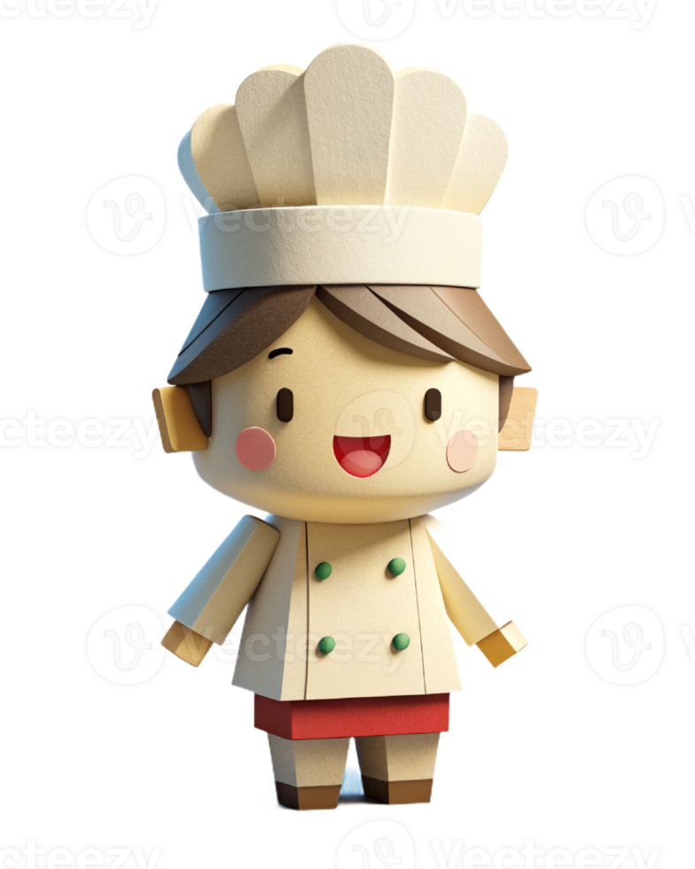 AI generated 3d cute chef cartoon 41278579 PNG