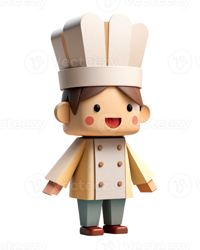 AI generated 3d cute chef cartoon 41278587 PNG