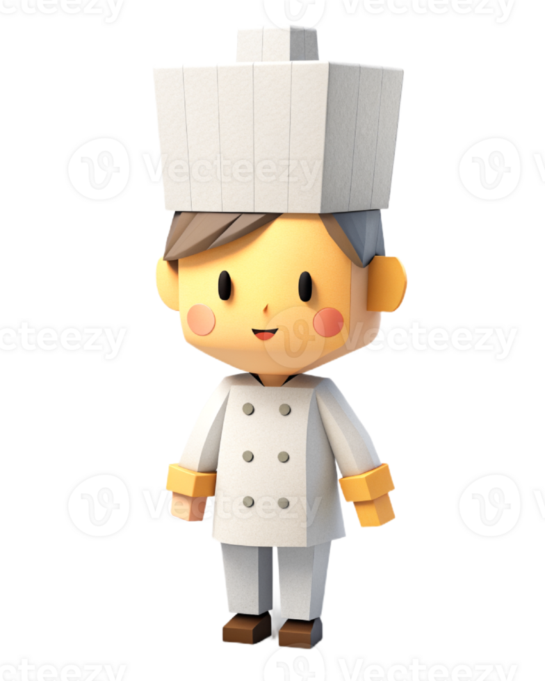 AI generated 3d cute chef cartoon 41278589 PNG