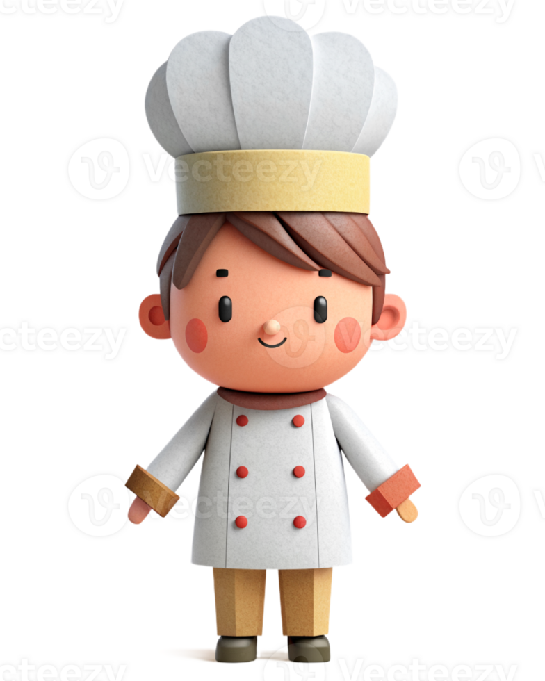 AI generated 3d cute chef cartoon 41278592 PNG
