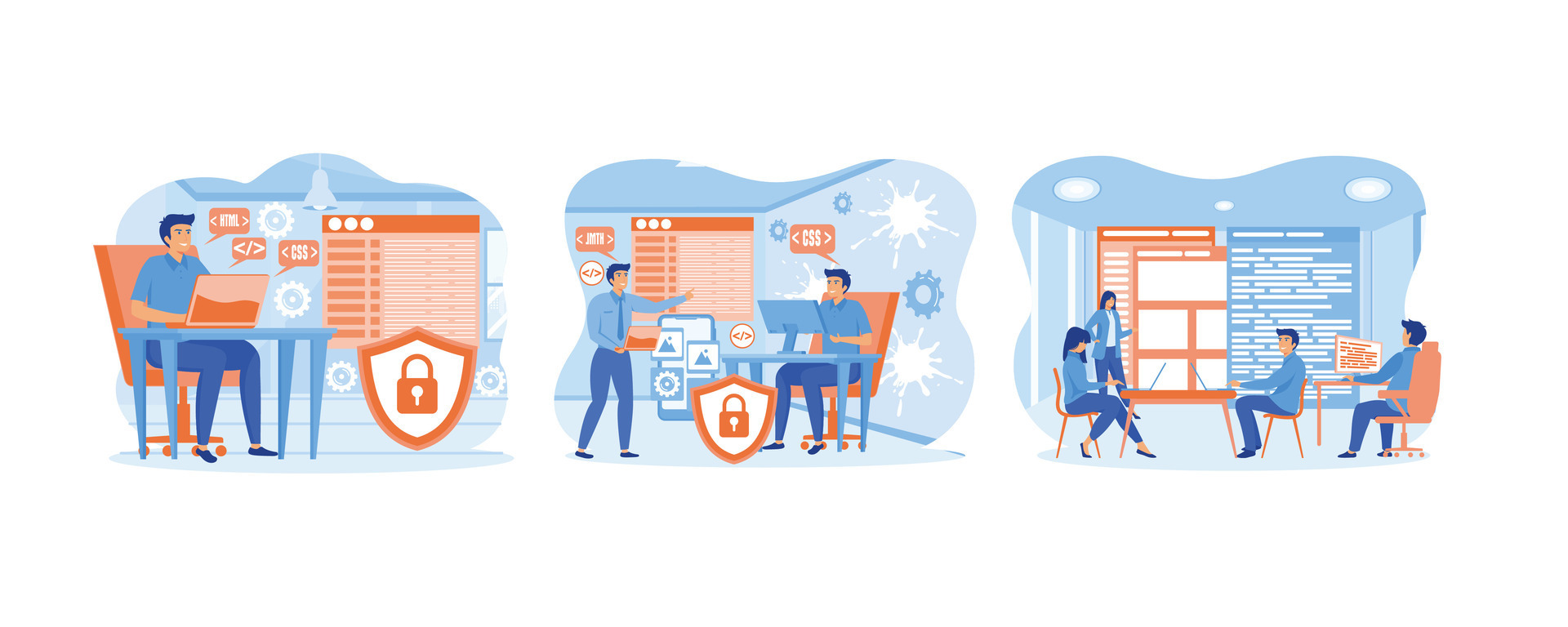 Web Desarrollo Programador Desarrollando Sitio Web Codificación Desarrollando Programación Y