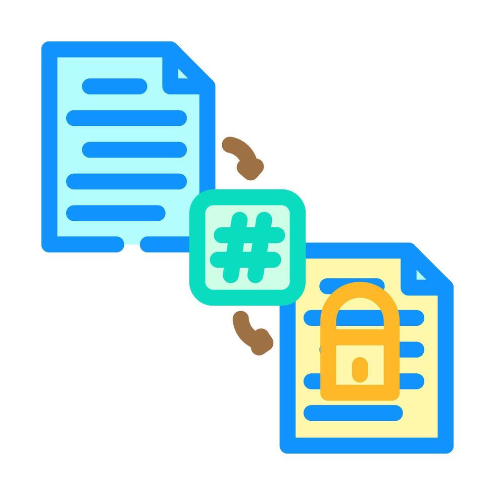 hashing algorithm color icon vector illustration 41280383 Vector Art at ...