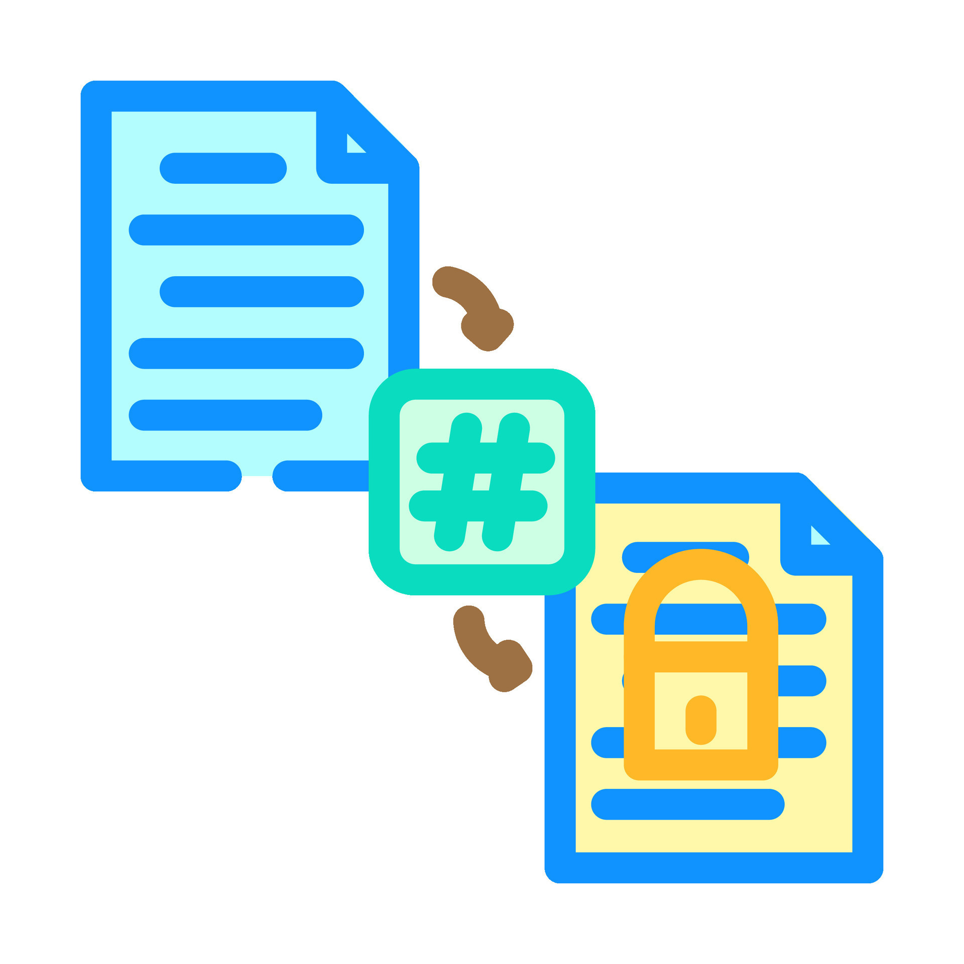 Hashing Algorithm Color Icon Vector Illustration 41280383 Vector Art At