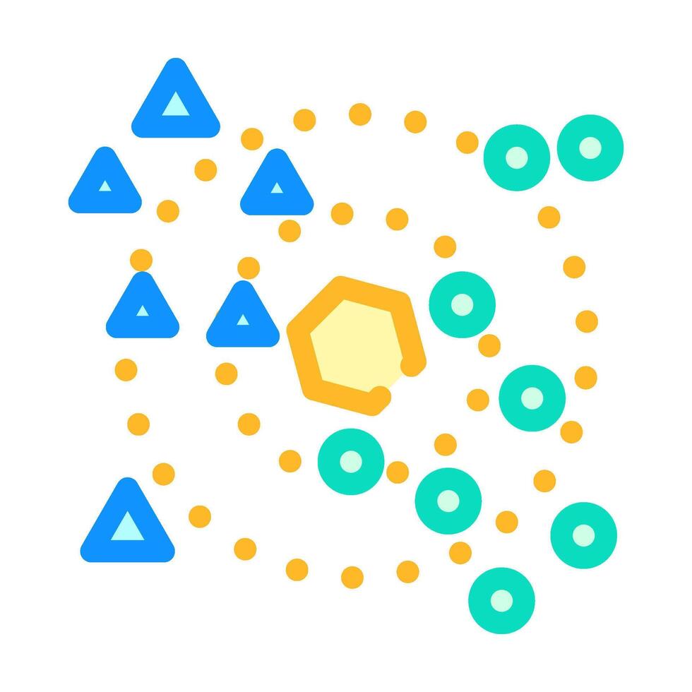 nearest neighbors knn algorithm color icon vector illustration 41280388 ...