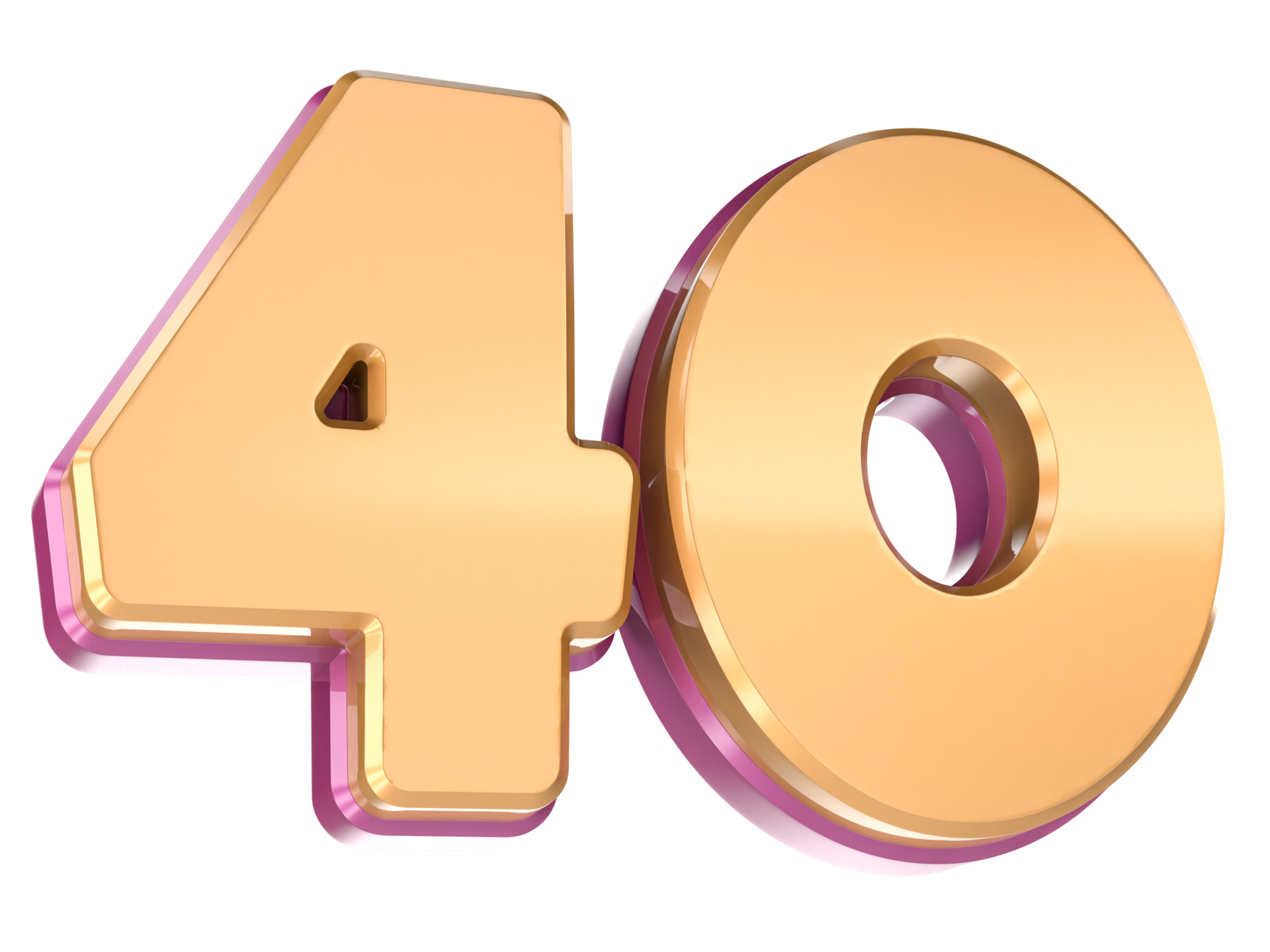Number 40 3D Render 41280871 PNG Number 40 3D Render 41280871 PNG