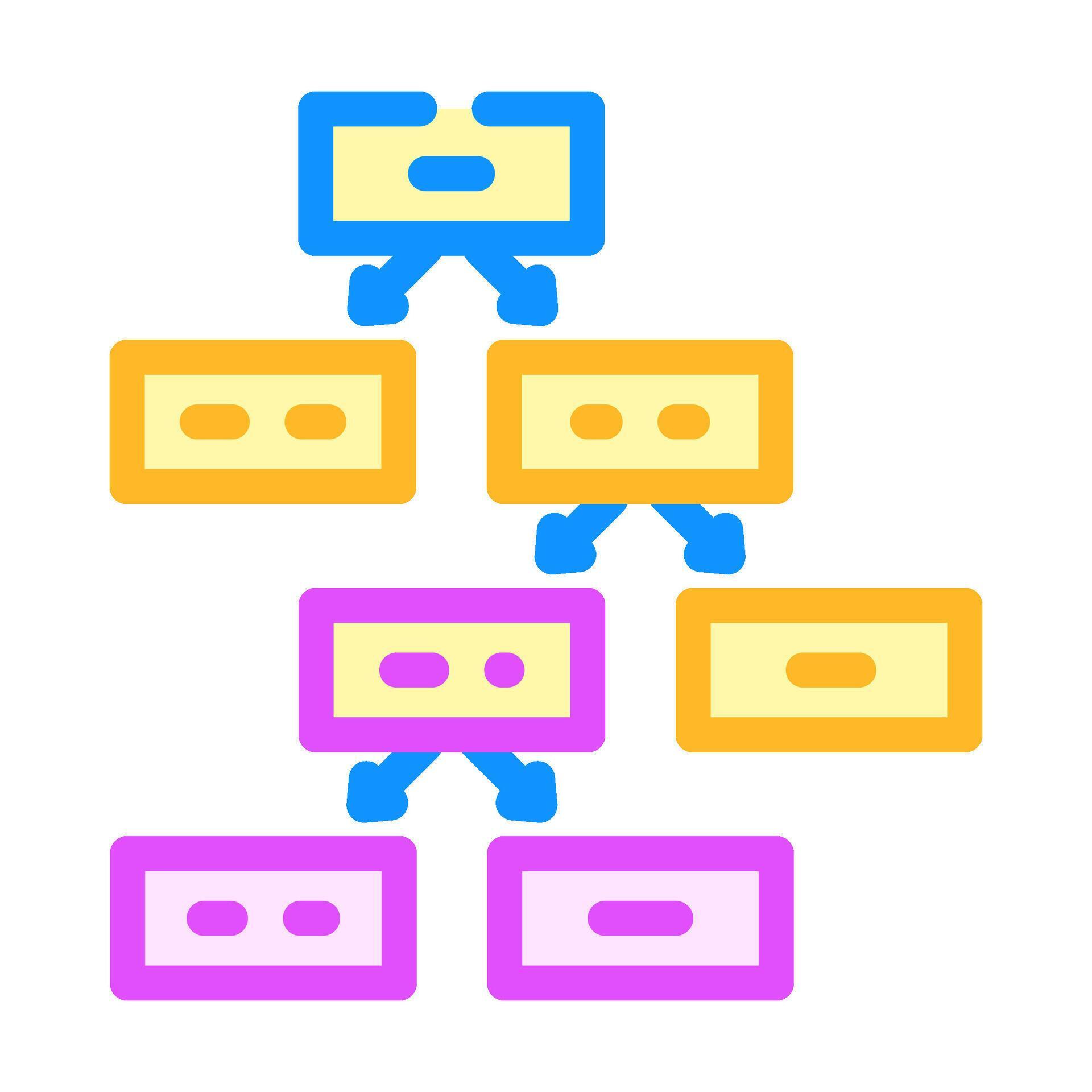 Decision Tree Algorithm Color Icon Vector Illustration 41280926 Vector