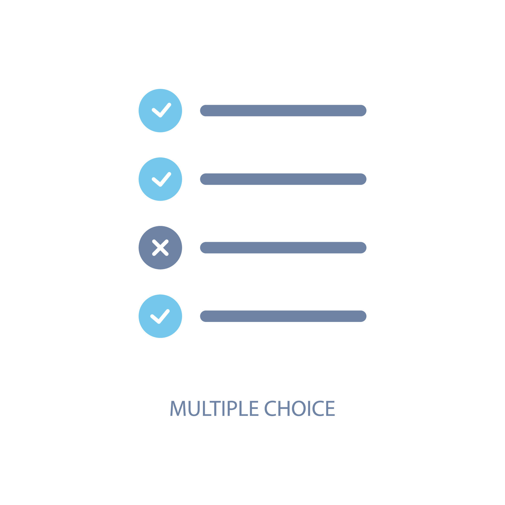 multiple choice concept line icon. Simple element illustration ...