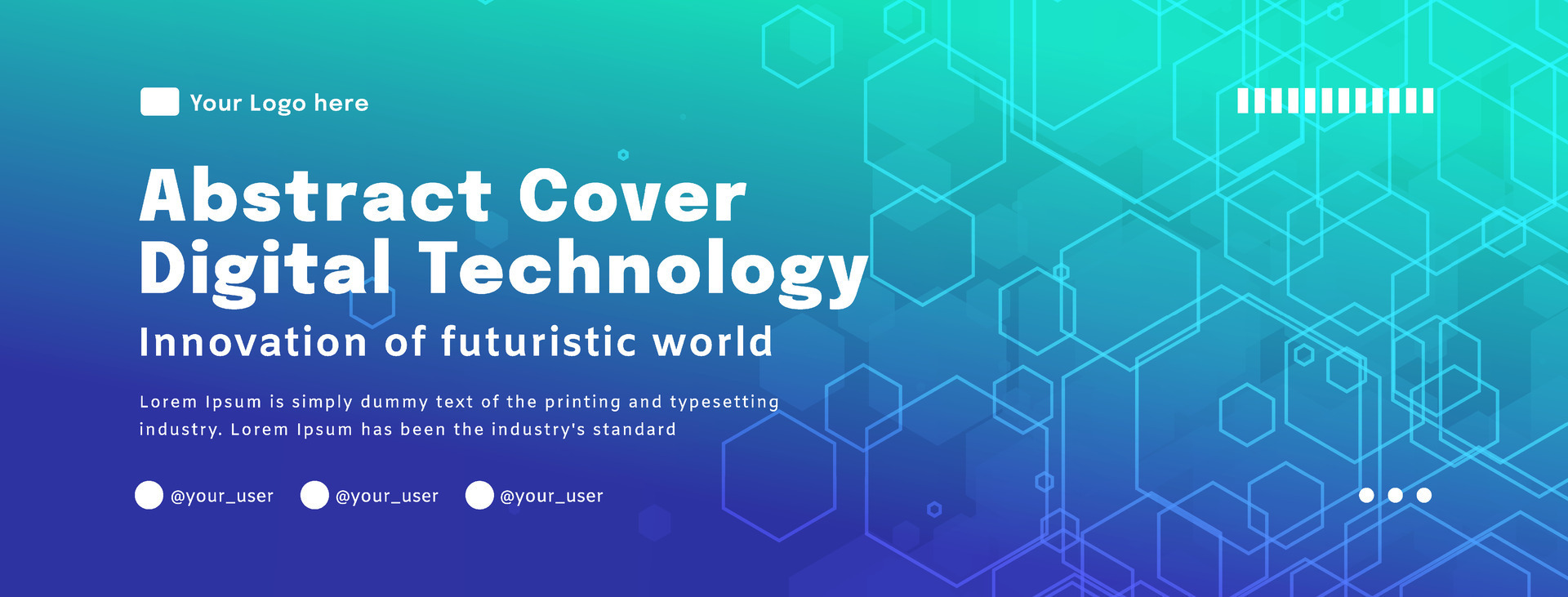 Digital technology poster cover speed connect blue green background ...