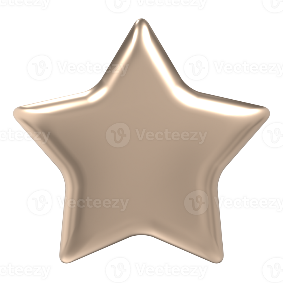 3D golden star. Shiny golden star. Gold star icon. Golden star isolated 3d rendering 41290731 PNG