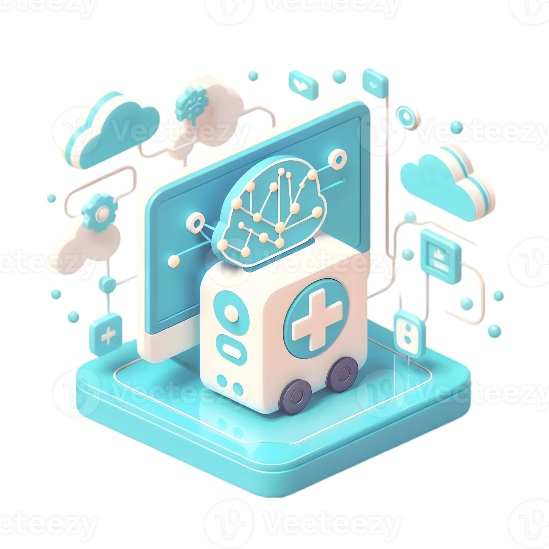 Ai Generated 3d Flat Icon Minimal Cute Style Pastel Tone Machine Learning Algorithms
