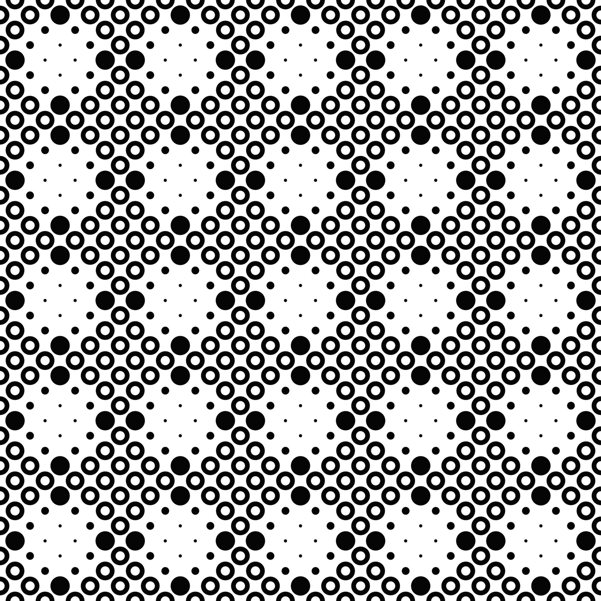 Seamless Circle Pattern Background Abstract Black And White Vector Graphic Design From Circles