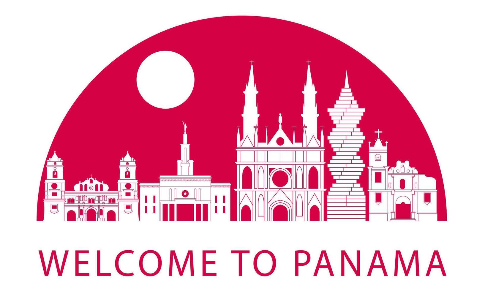 Panama famous landmarks by silhouette style 41300785 Vector Art at Vecteezy Panama famous landmarks by silhouette style 41300785 Vector Art at Vecteezy