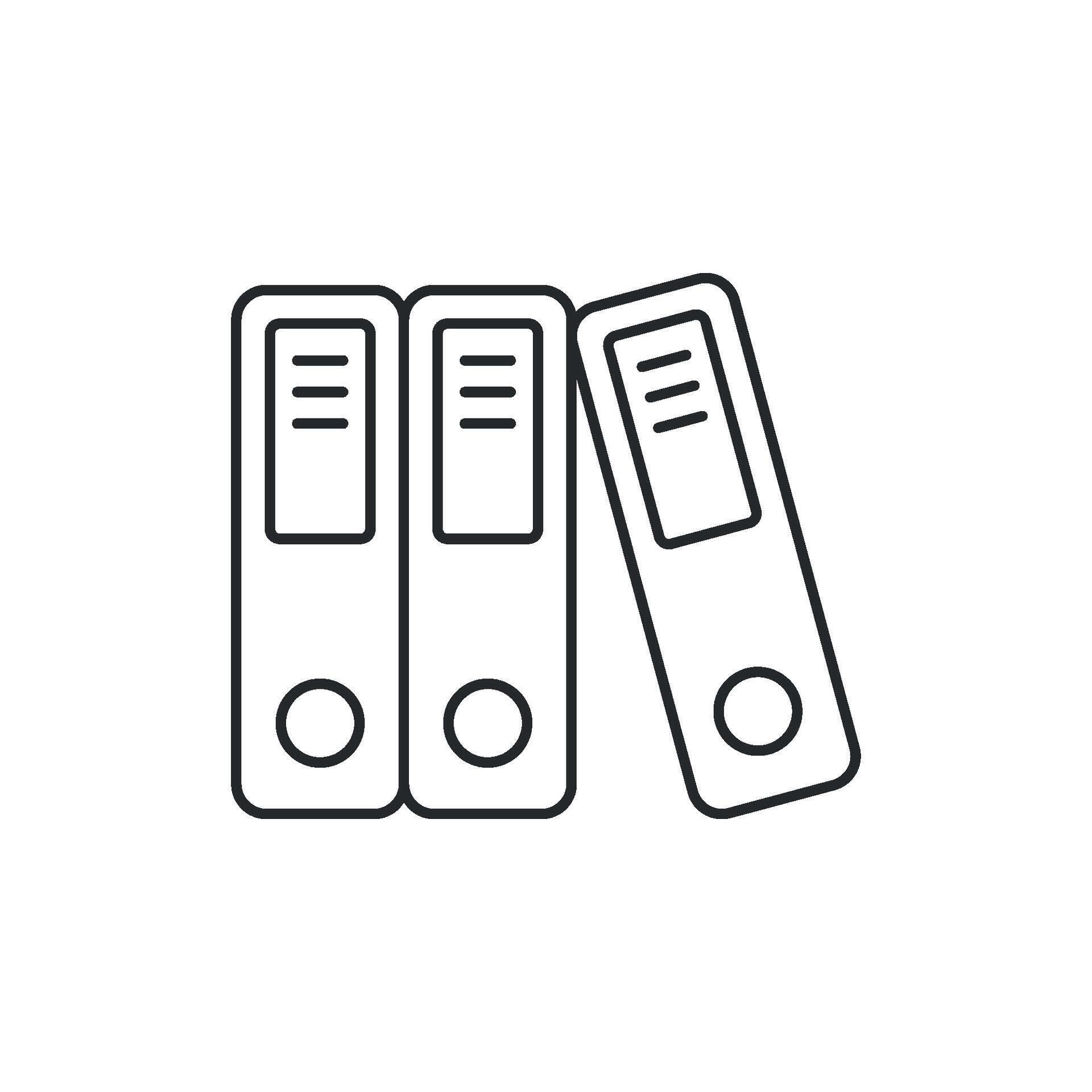 Binder Files Document Library Icon Vector Template 41301516 Vector Art at Vecteezy