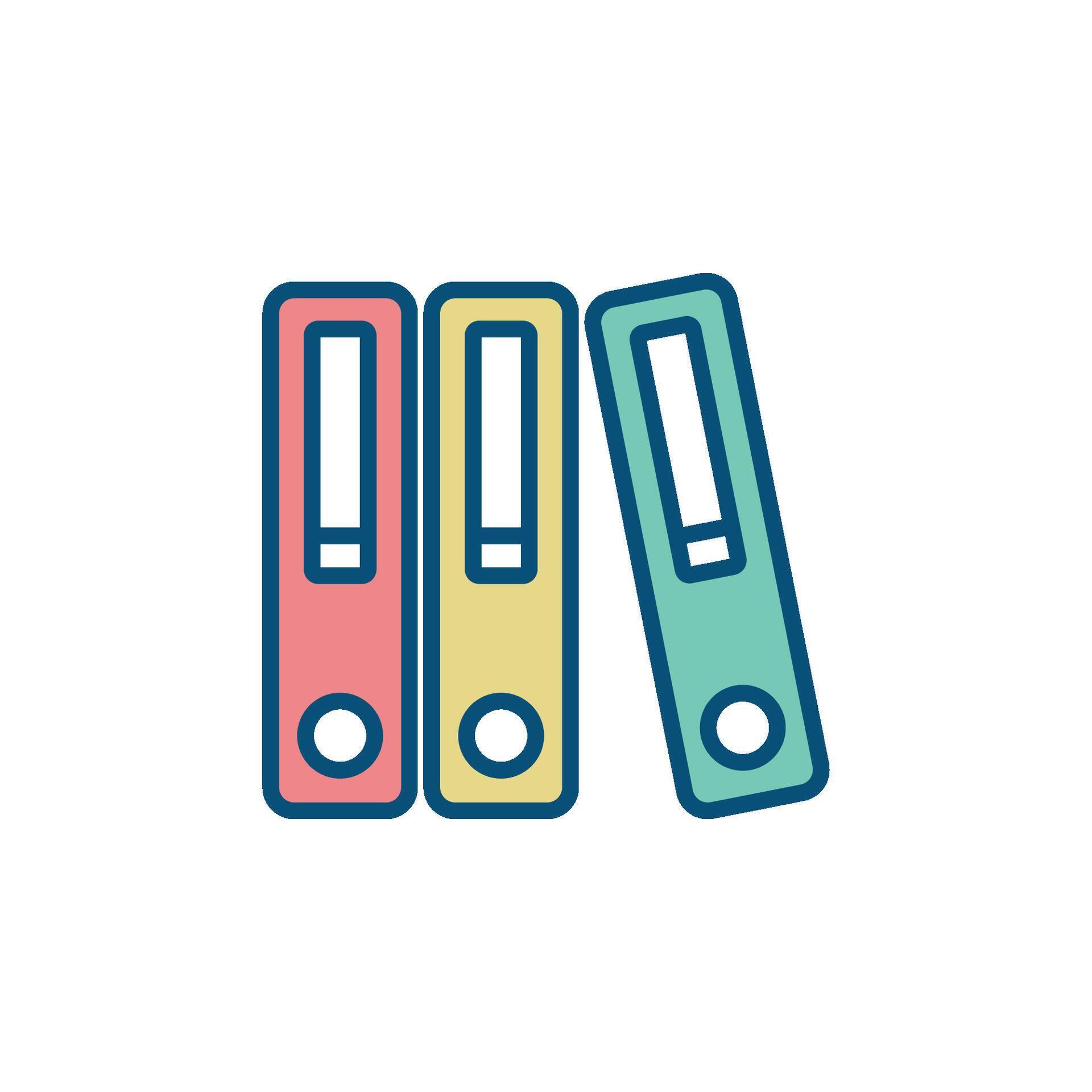 Binder Files Document Library Icon Vector Template 41301719 Vector Art