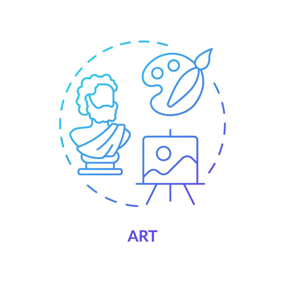 2d Gradient Art Icon Creative Isolated Vector Thin Line Illustration