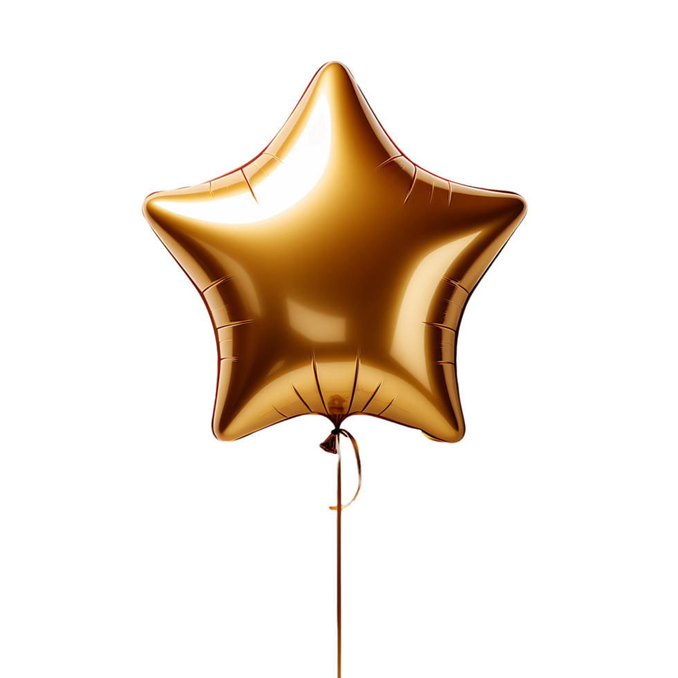 AI generated Shiny Gold Star Balloon Graphics 41302997 PNG