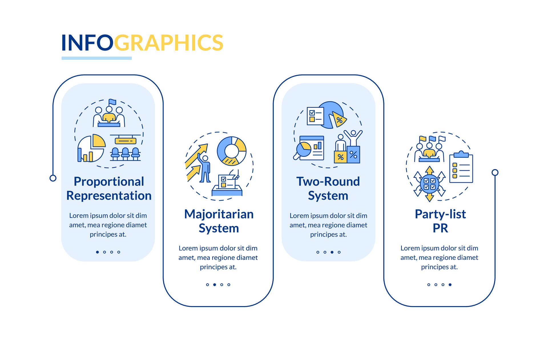 Election systems rectangle infographic template. Candidate ballot data ...