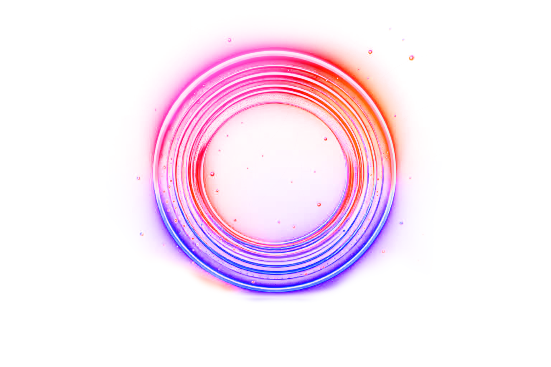 AI generated Neon swirl. Curve blue line light effect. Abstract ring background with glowing ...