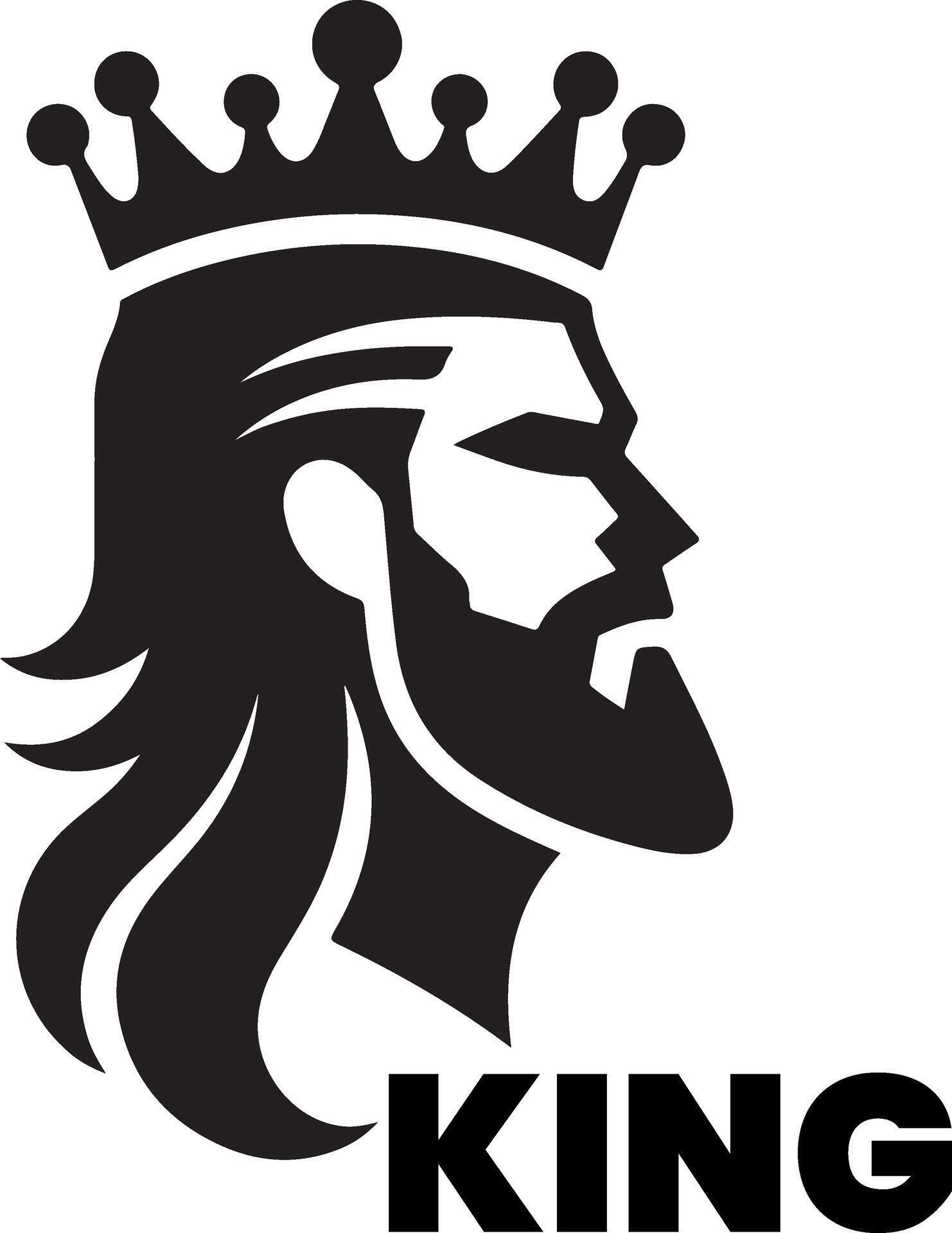 minimal king brand logo concept, black color silhouette, white background 11 41307941 Vector Art ...