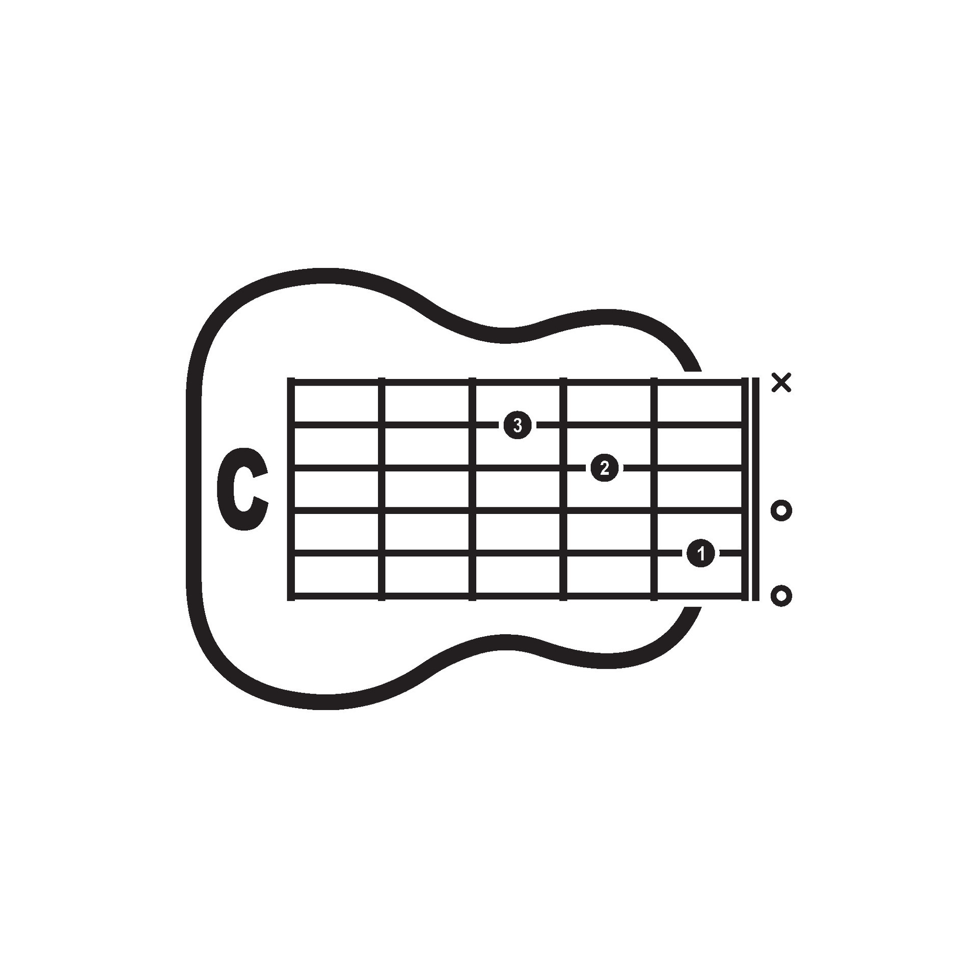 C Guitar Chord Icon Basic Guitar Chord Vector Illustration Symbol Design 41309340 Vector Art At