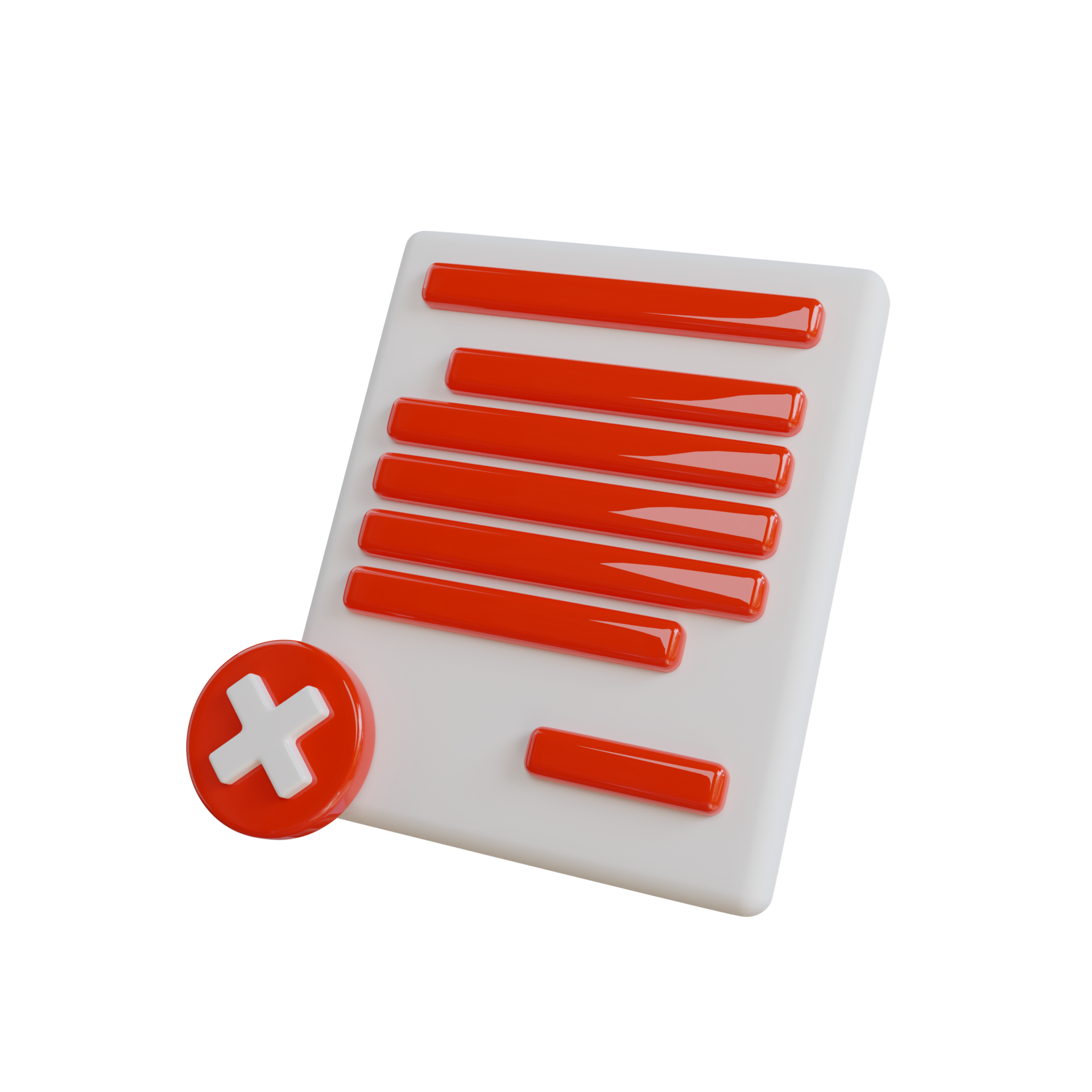 Rejected Document 3d Icon File Rejected 3d Icon 41309893 Png