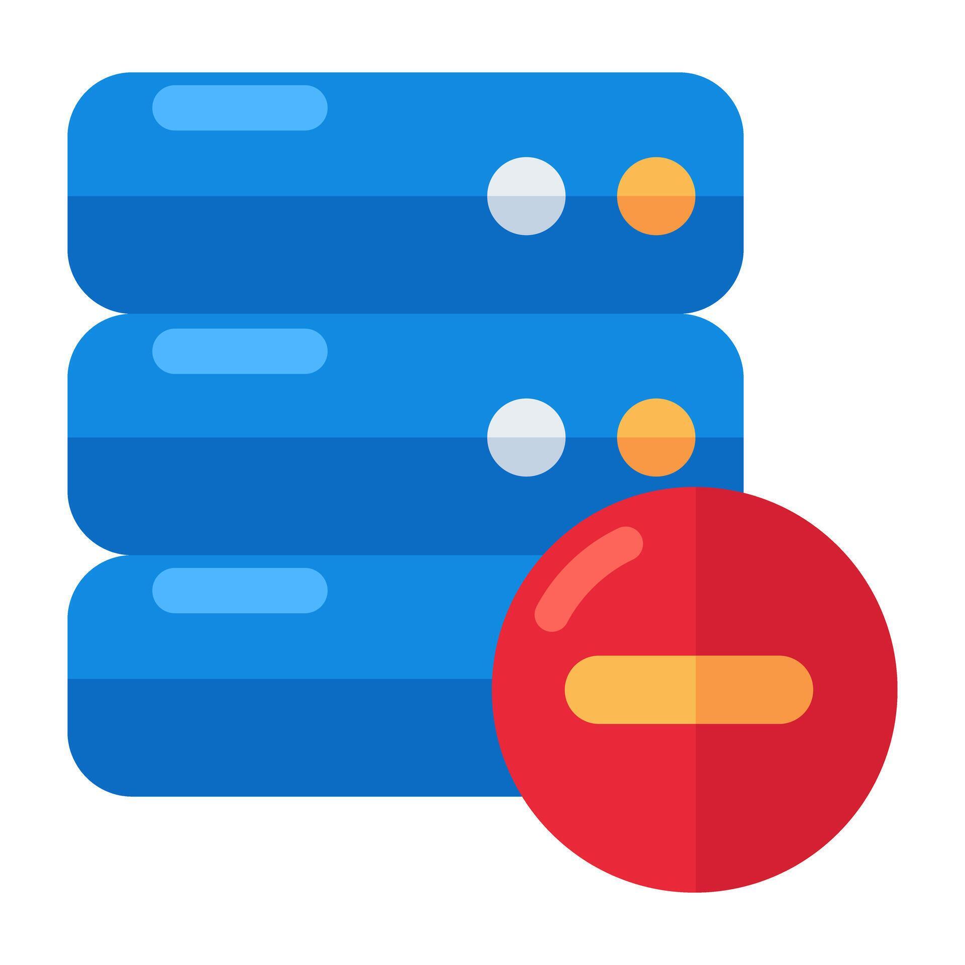 A Colored Design Icon Of Remove Server 41310687 Vector Art At Vecteezy