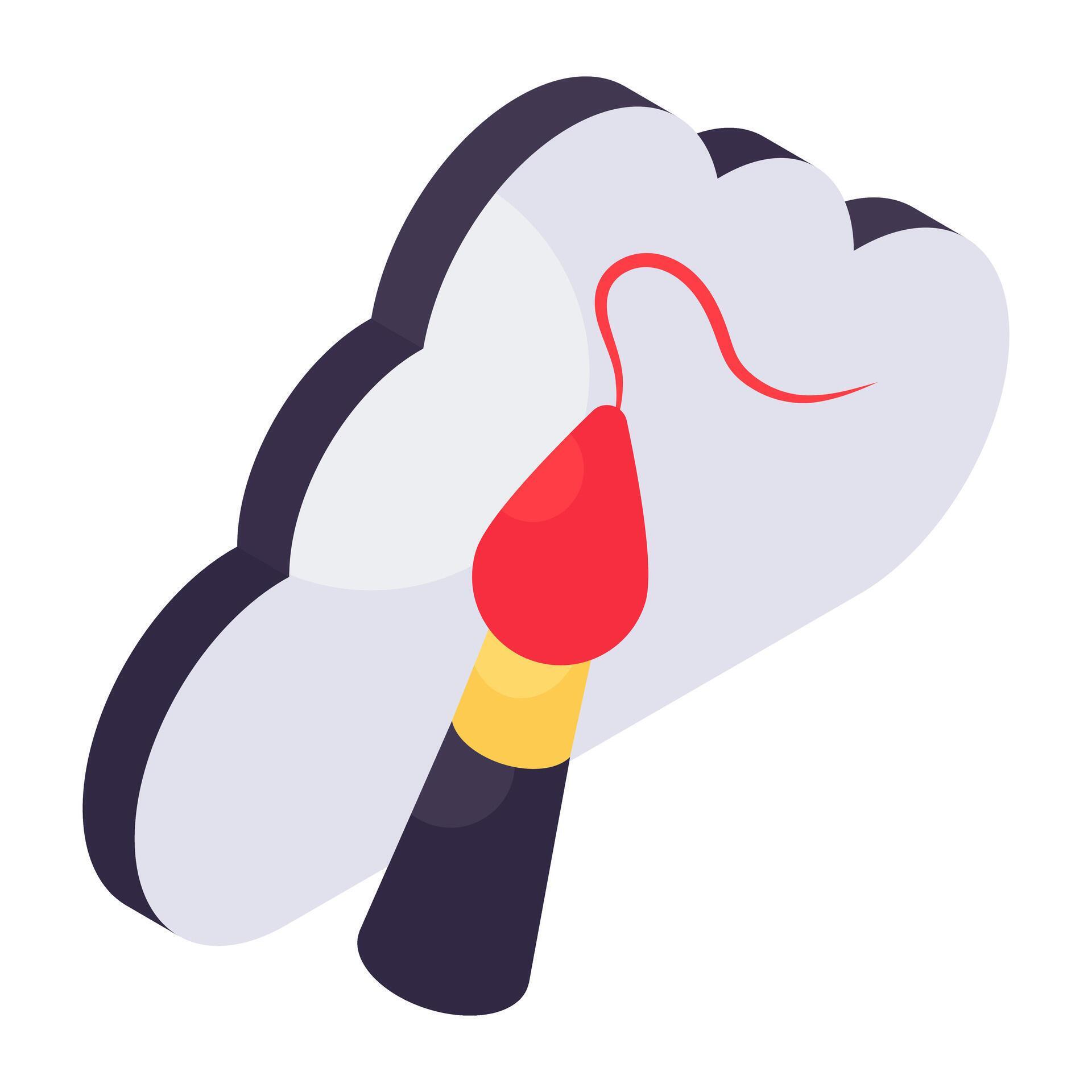 Conceptual isometric design icon of cloud designing 41312346 Vector Art ...