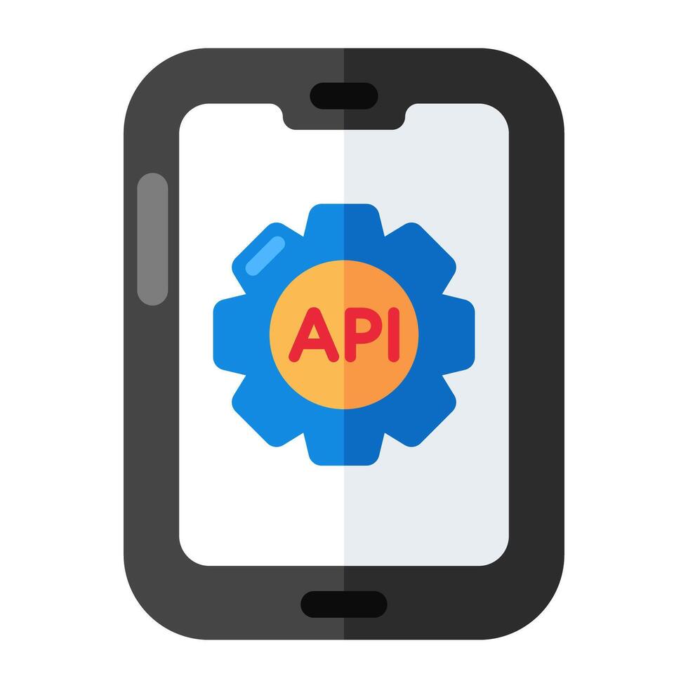Conceptual flat design icon of api 41314845 Vector Art at Vecteezy