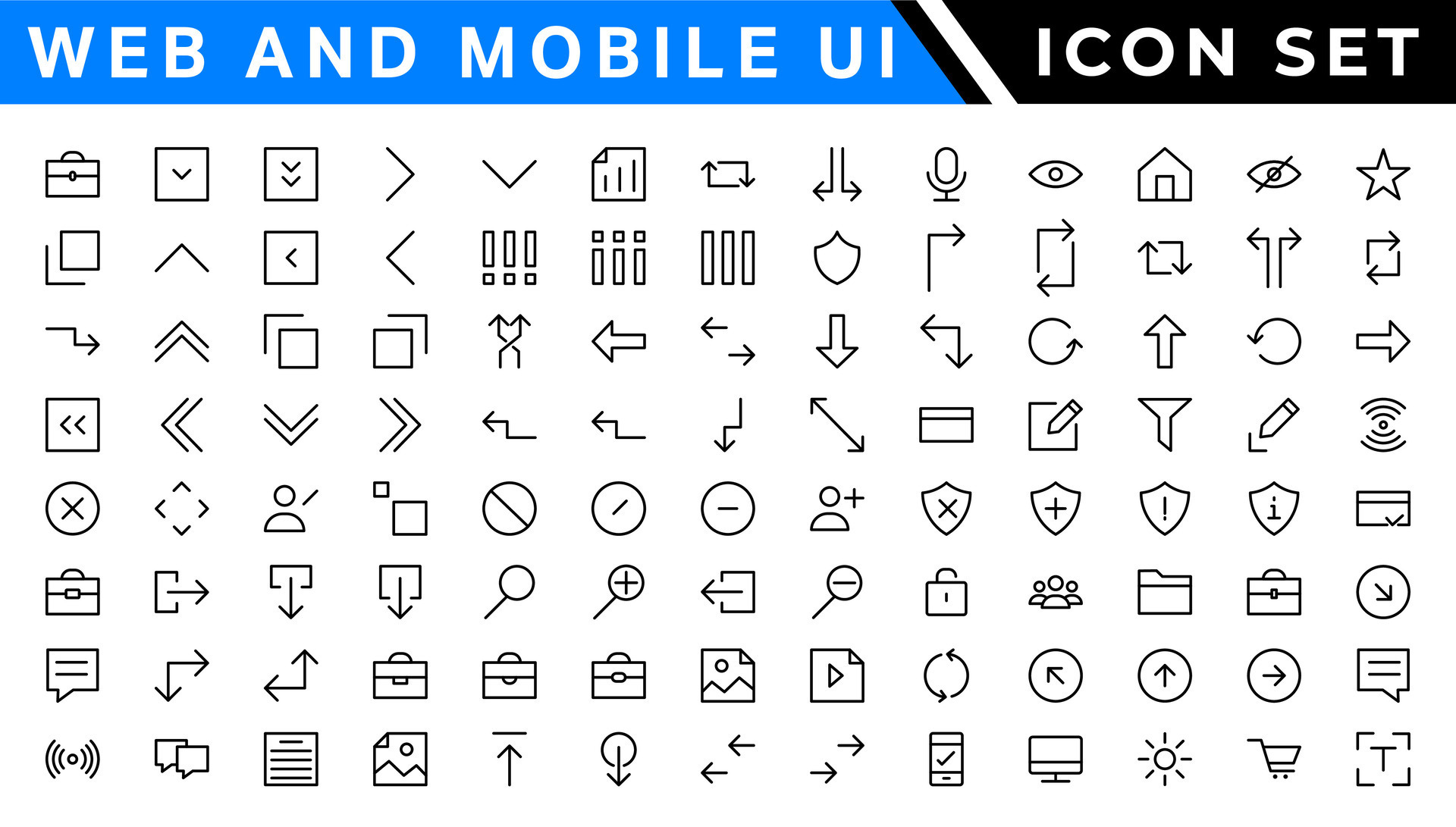 Ui Icons Set Vector For Mobile Web Social Media Business User Interface Elements For