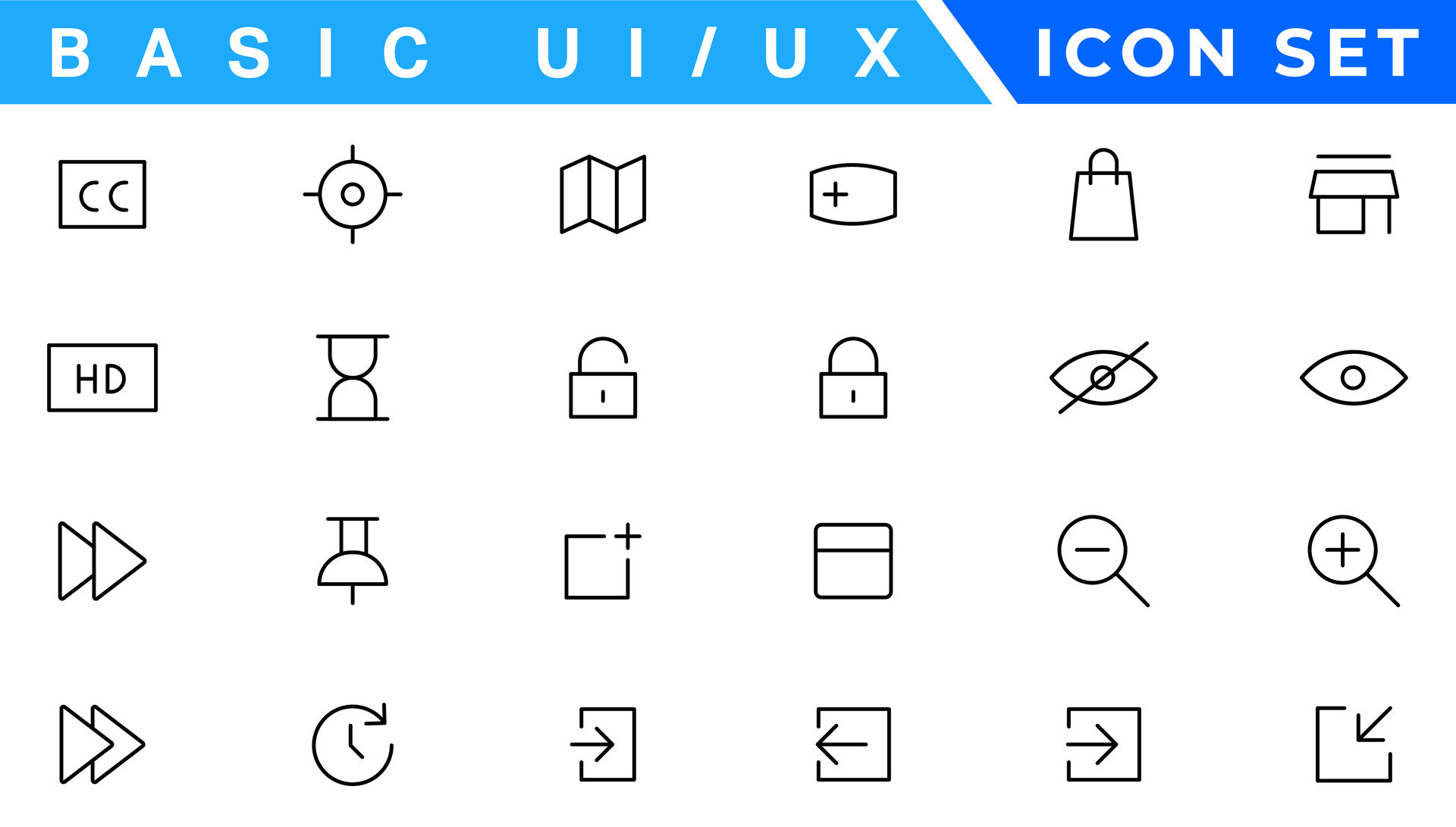 Basic ui ux icon set. Set icon of user interface. Vector illustration ... Basic ui ux icon set. Set icon of user interface. Vector illustration ...