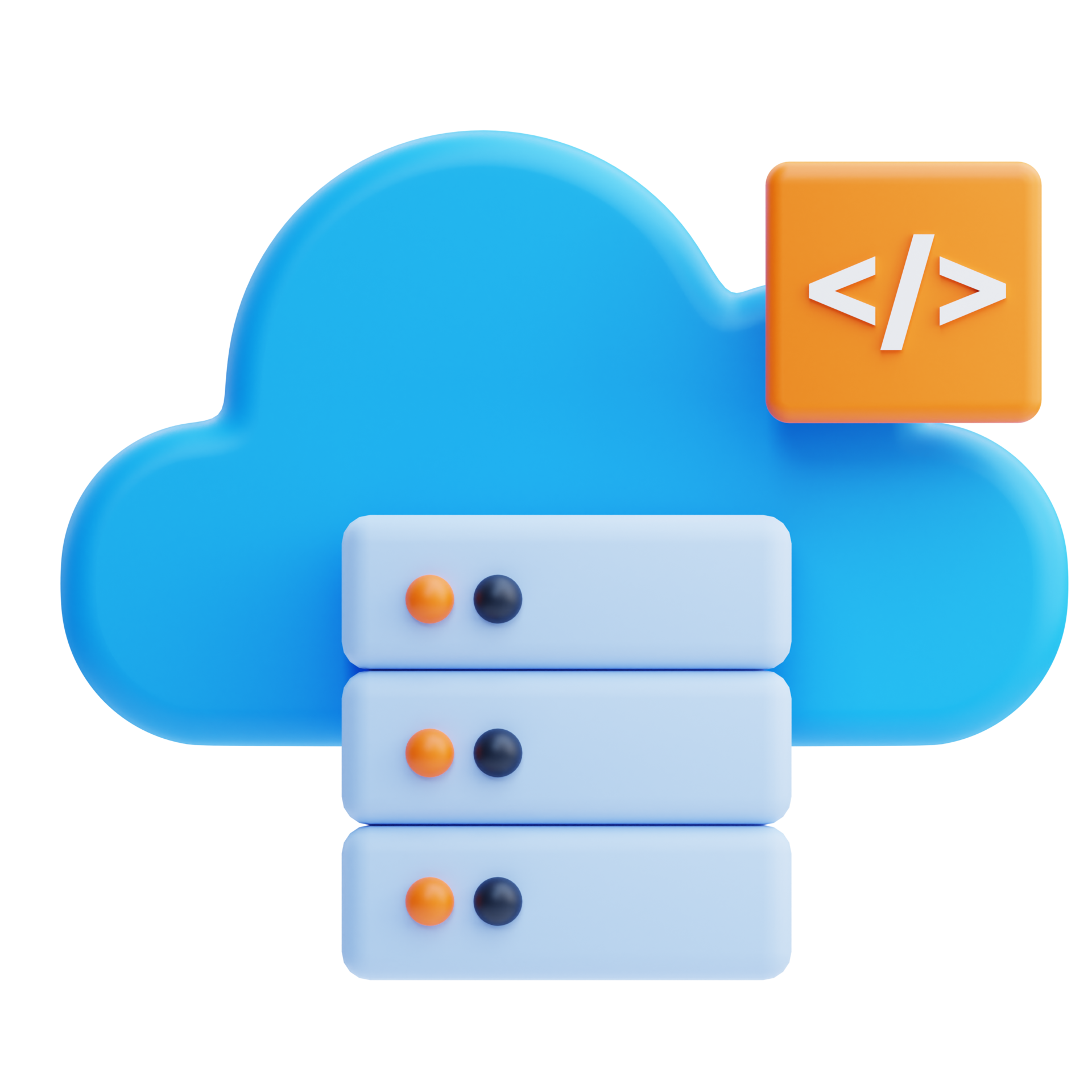 3D Cloud Computing icon on transparent background 41317494 PNG