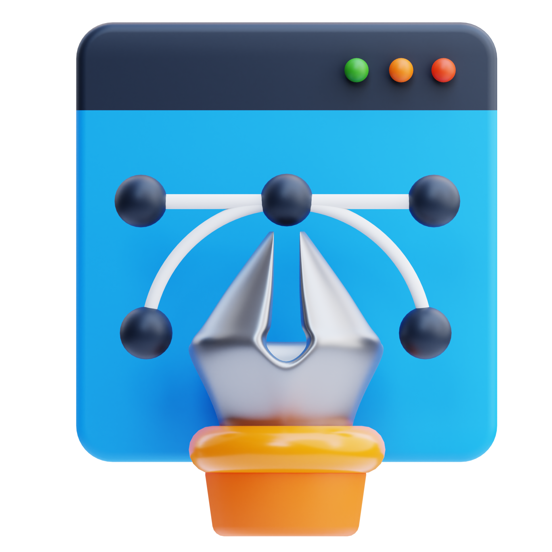 3D Web Design icon on transparent background 41317499 PNG