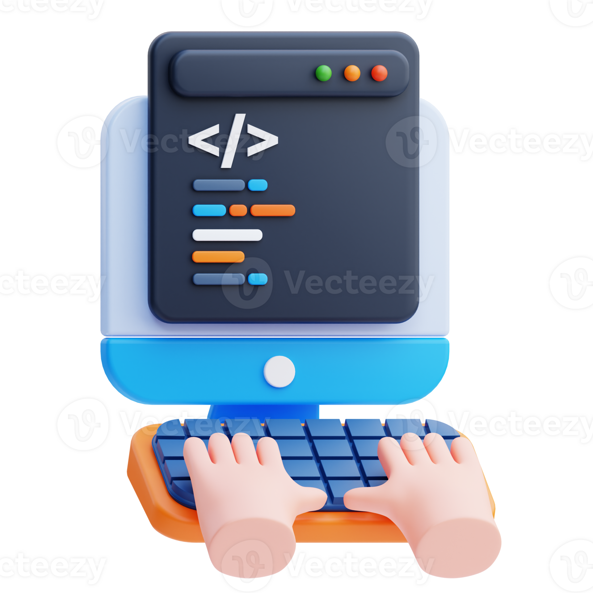 3D Developer icon on transparent background 41317508 PNG