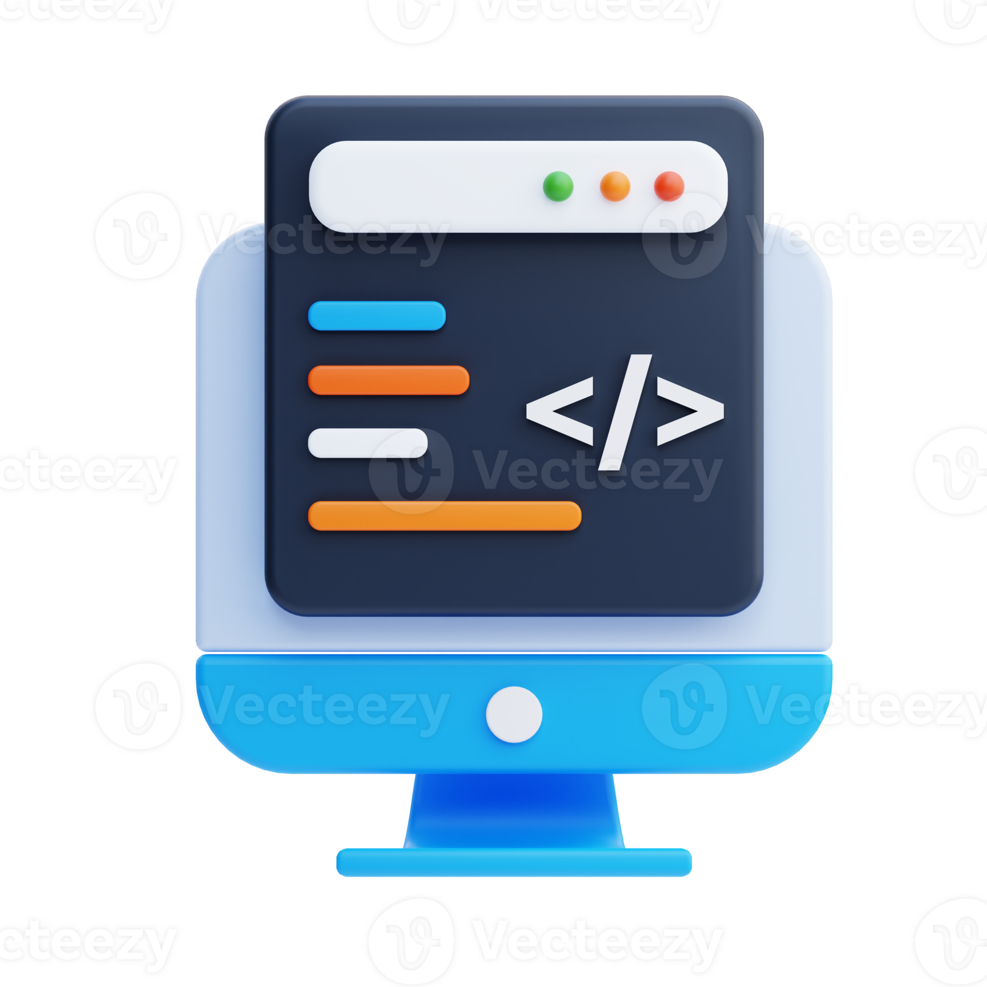 3D Web Development icon on transparent background 41317512 PNG