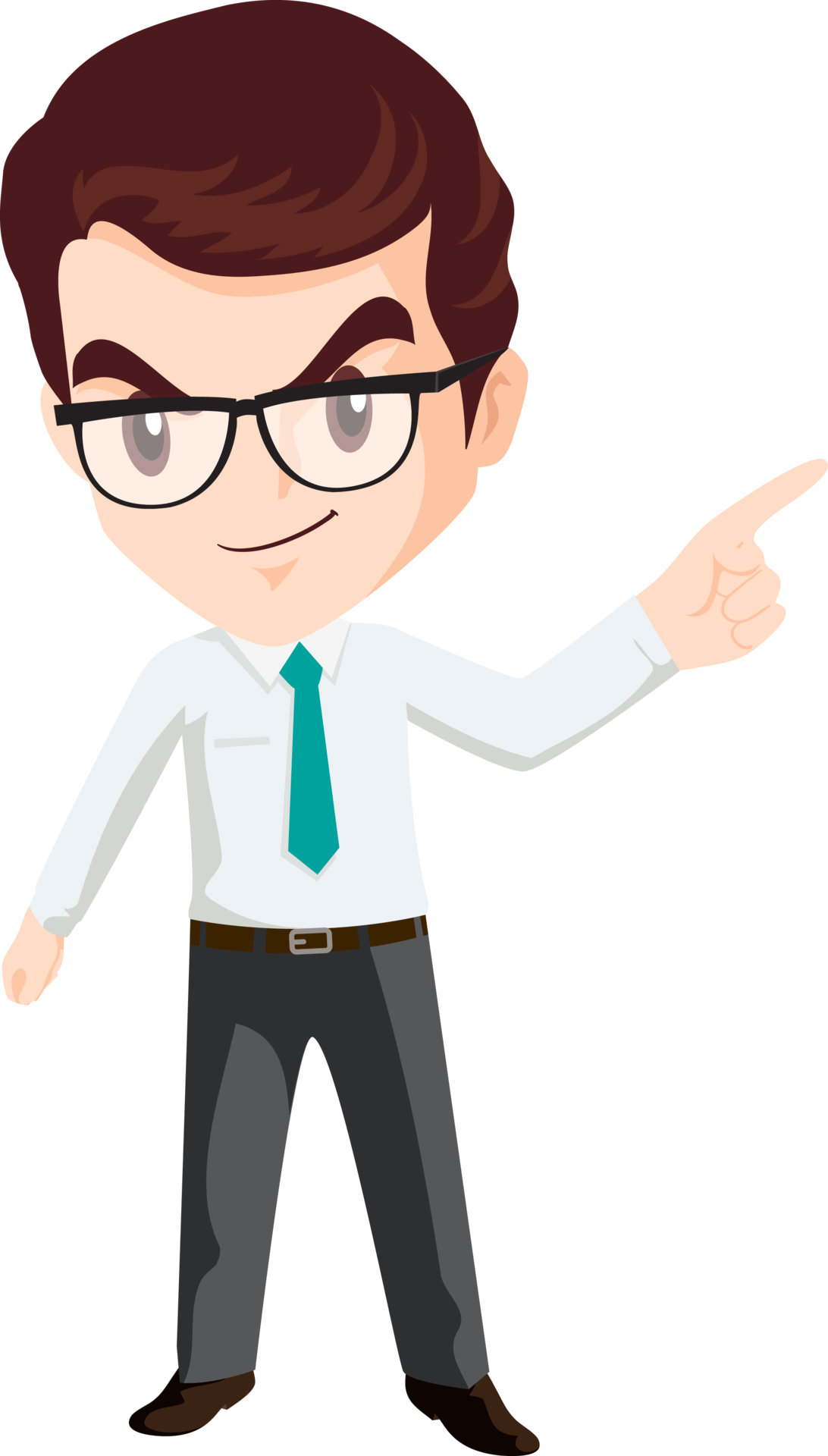 smart business man with glasses character 41317990 PNG