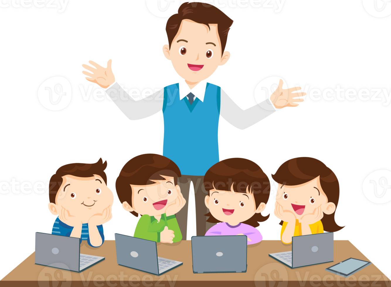 teacher and student learn computer 41318041 PNG teacher and student learn computer 41318041 PNG