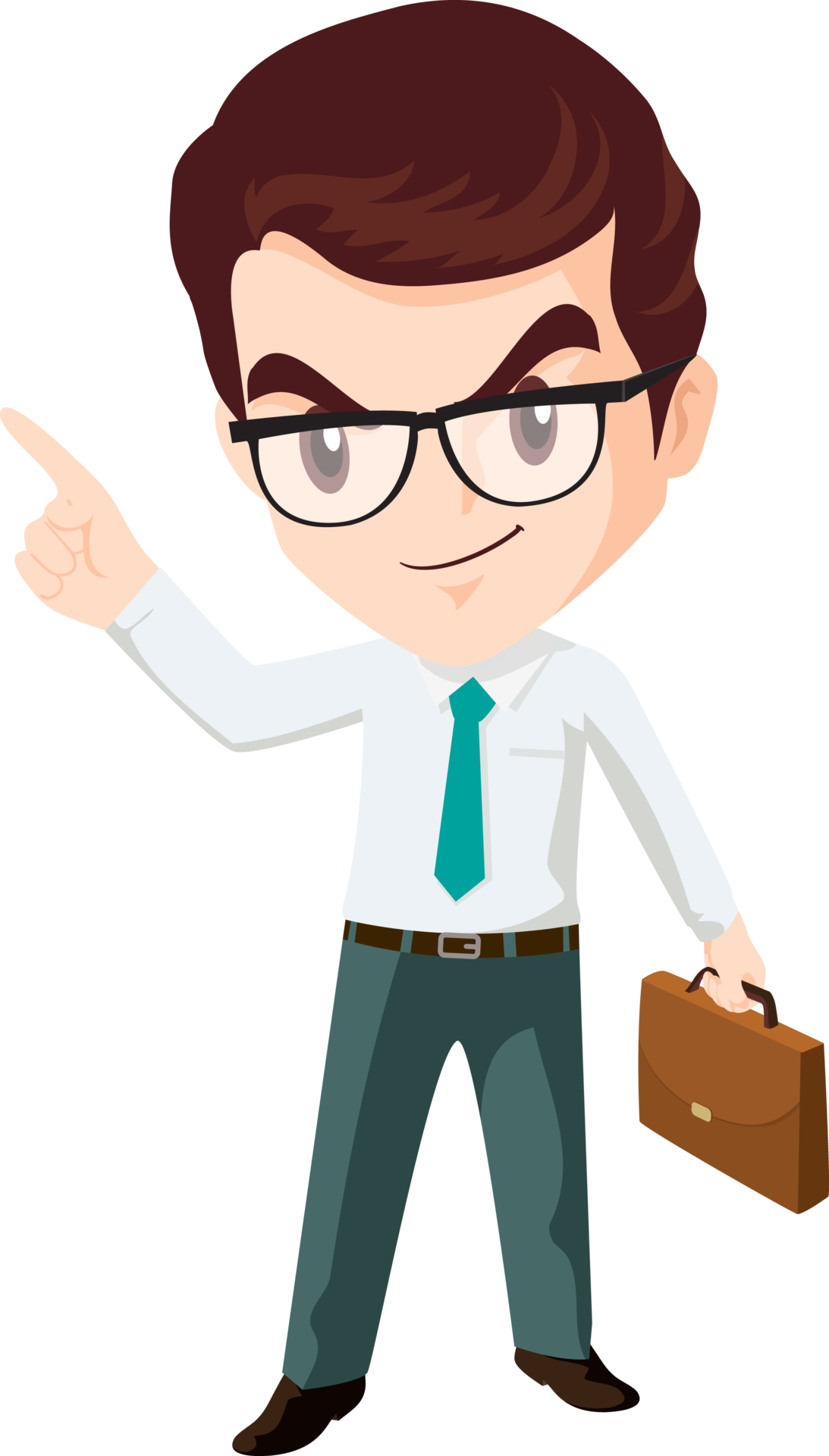 smart business man with glasses character 41318107 PNG