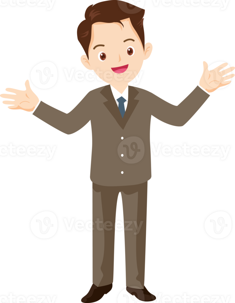 smart business man standing character 41318115 PNG