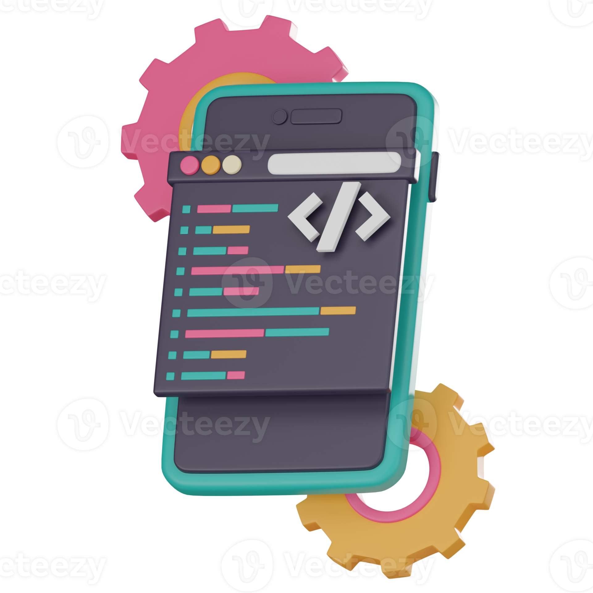 Mobile App Development, Language Development, Software Programming. 3D Render 41318447 PNG