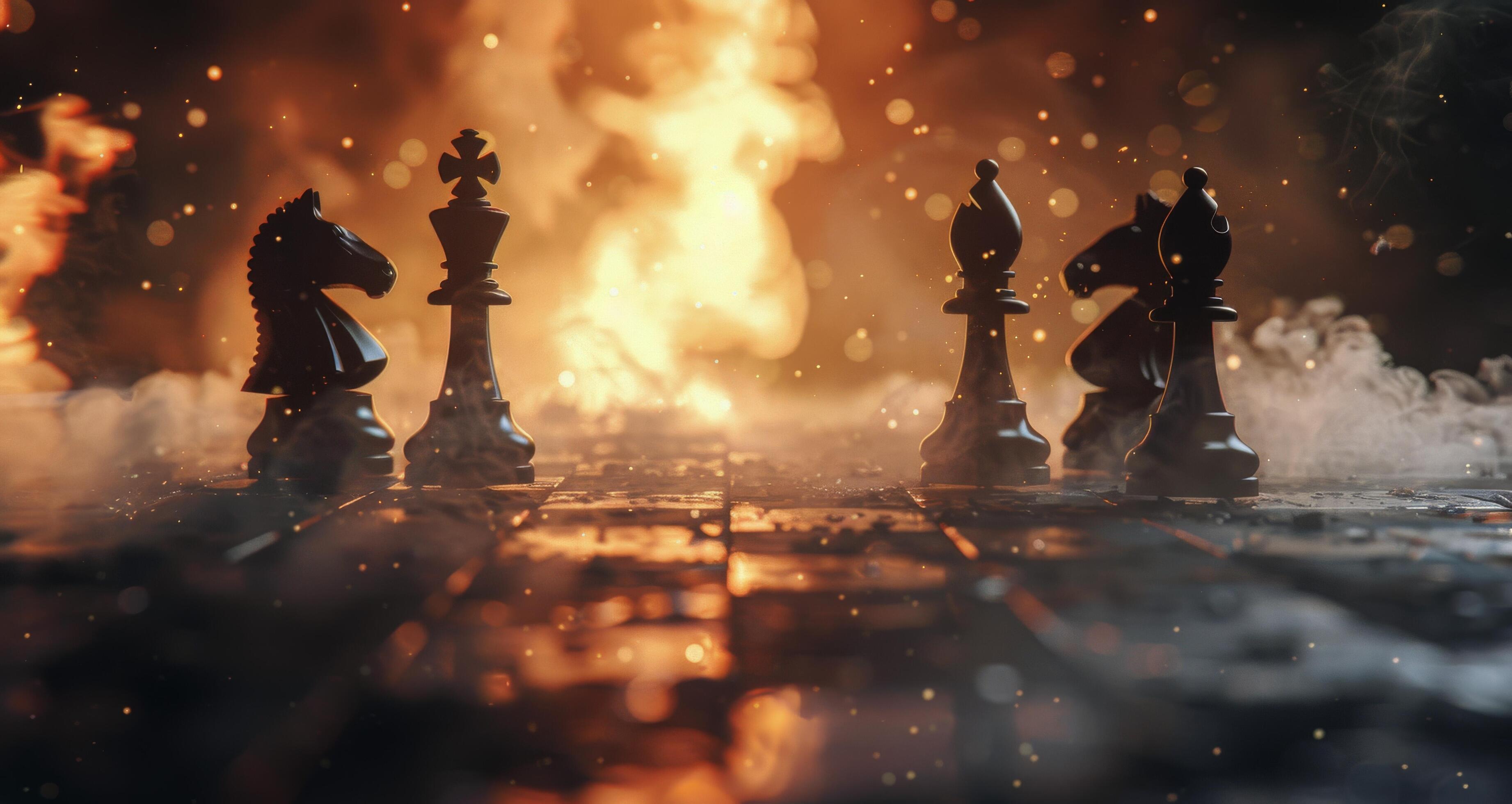 AI generated Group of Chess Pieces on Table 41319524 Stock Photo at ...