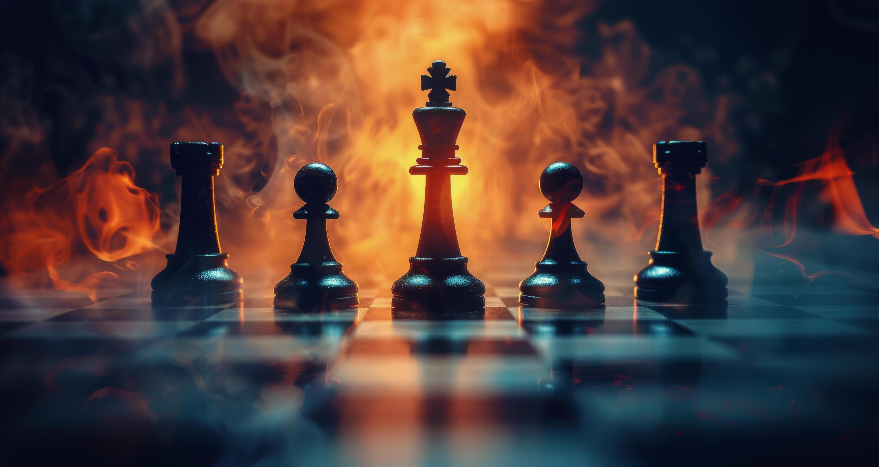 AI generated Chess Pieces on Chess Board 41319534 Stock Photo at Vecteezy