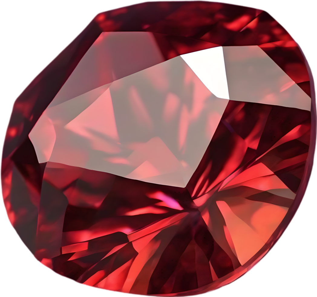 AI generated Garnet stone, colorful gemstone clipart. 41320702 PNG