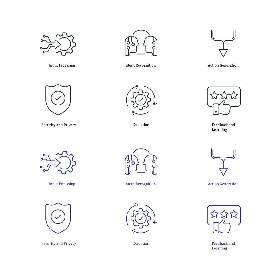 Transformative Action Icon Set Streamline Your Workflow Vector Design