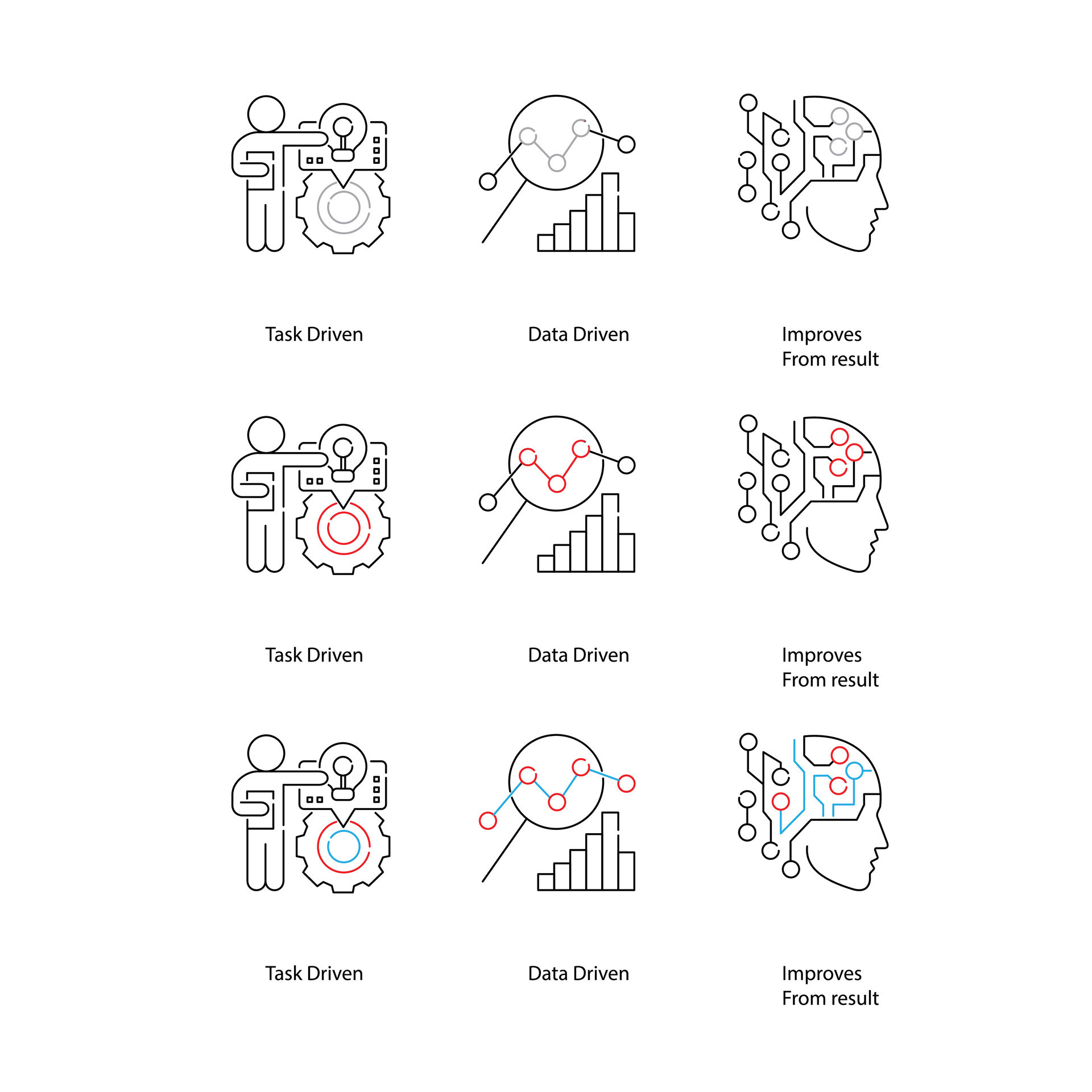 Machine Learning Algorithm Icons Streamlining Decision-Making Processes ... Machine Learning Algorithm Icons Streamlining Decision-Making Processes ...