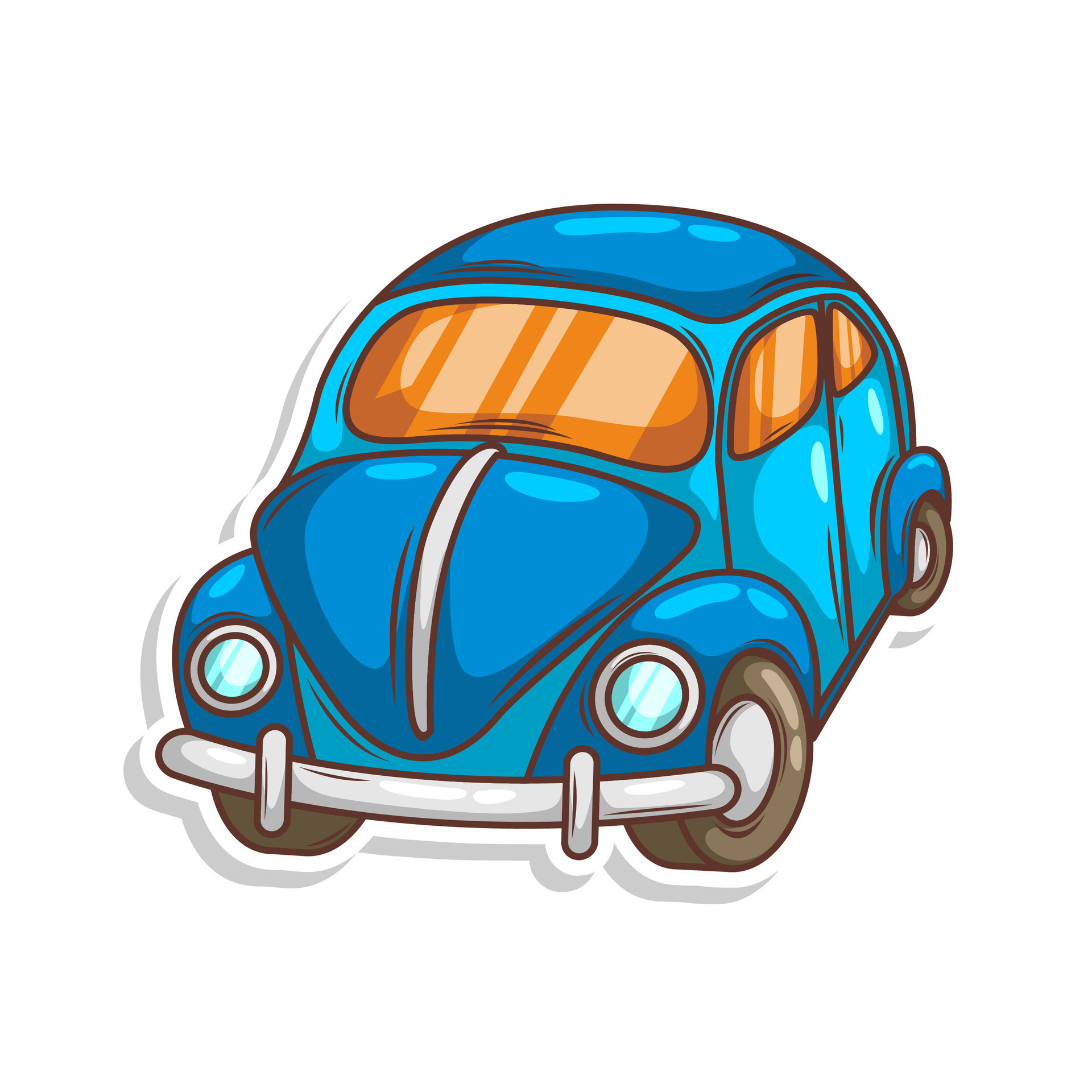 Cartoon Cute Car Transportation Illustration Art 41329525 Vector Art At Vecteezy