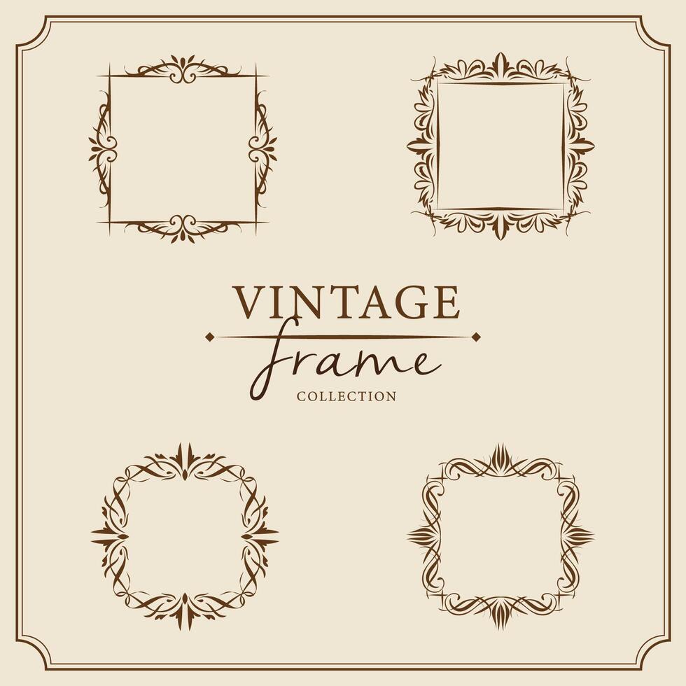 Vintage frames set. Retro design elements. illustration. 41333311 ... Vintage frames set. Retro design elements. illustration. 41333311 ...