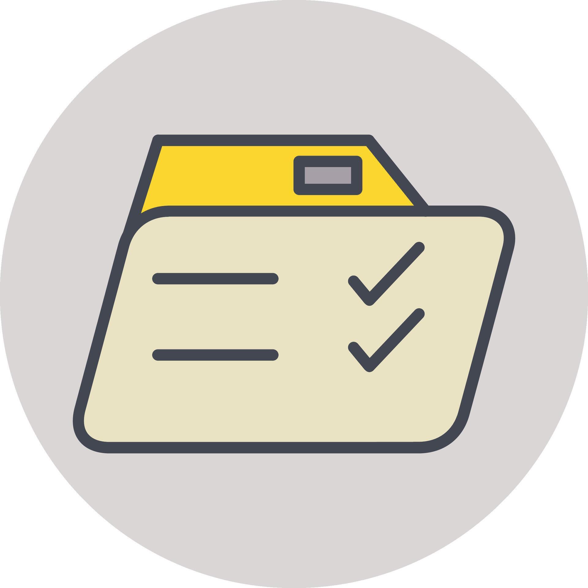 Checklist Folder Vector Icon 41347554 Vector Art at Vecteezy