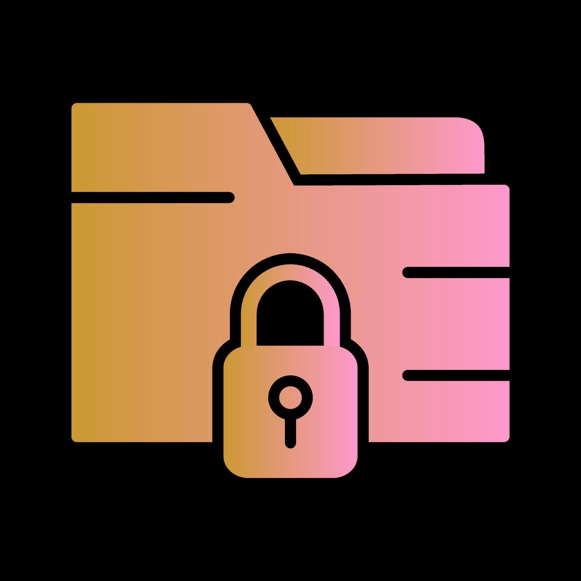 Secure Folder Vector Icon 41368471 Vector Art at Vecteezy