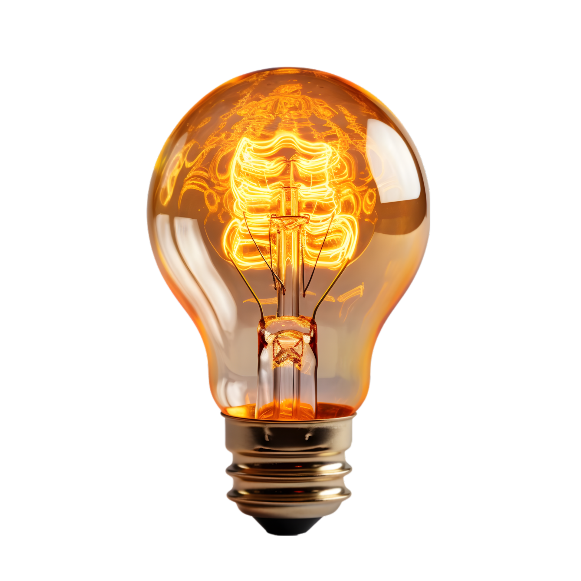 AI generated Glowing light bulb on png background 41385195 PNG